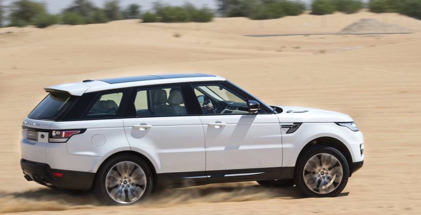 off white range rover