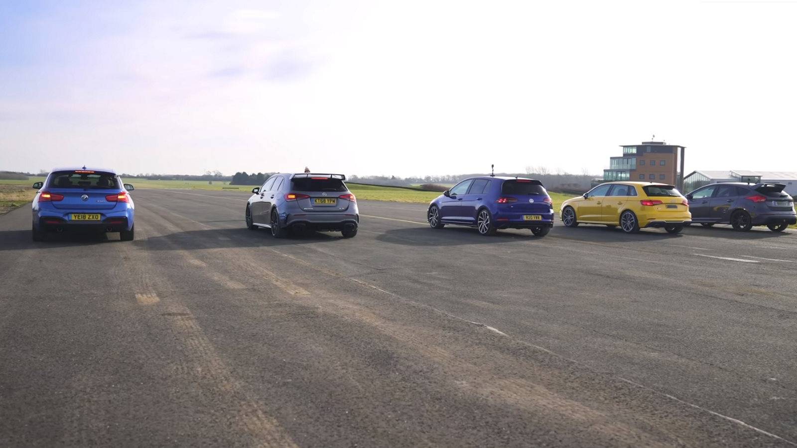 High-Performance Hatchbacks Tested In Drag And Rolling Races