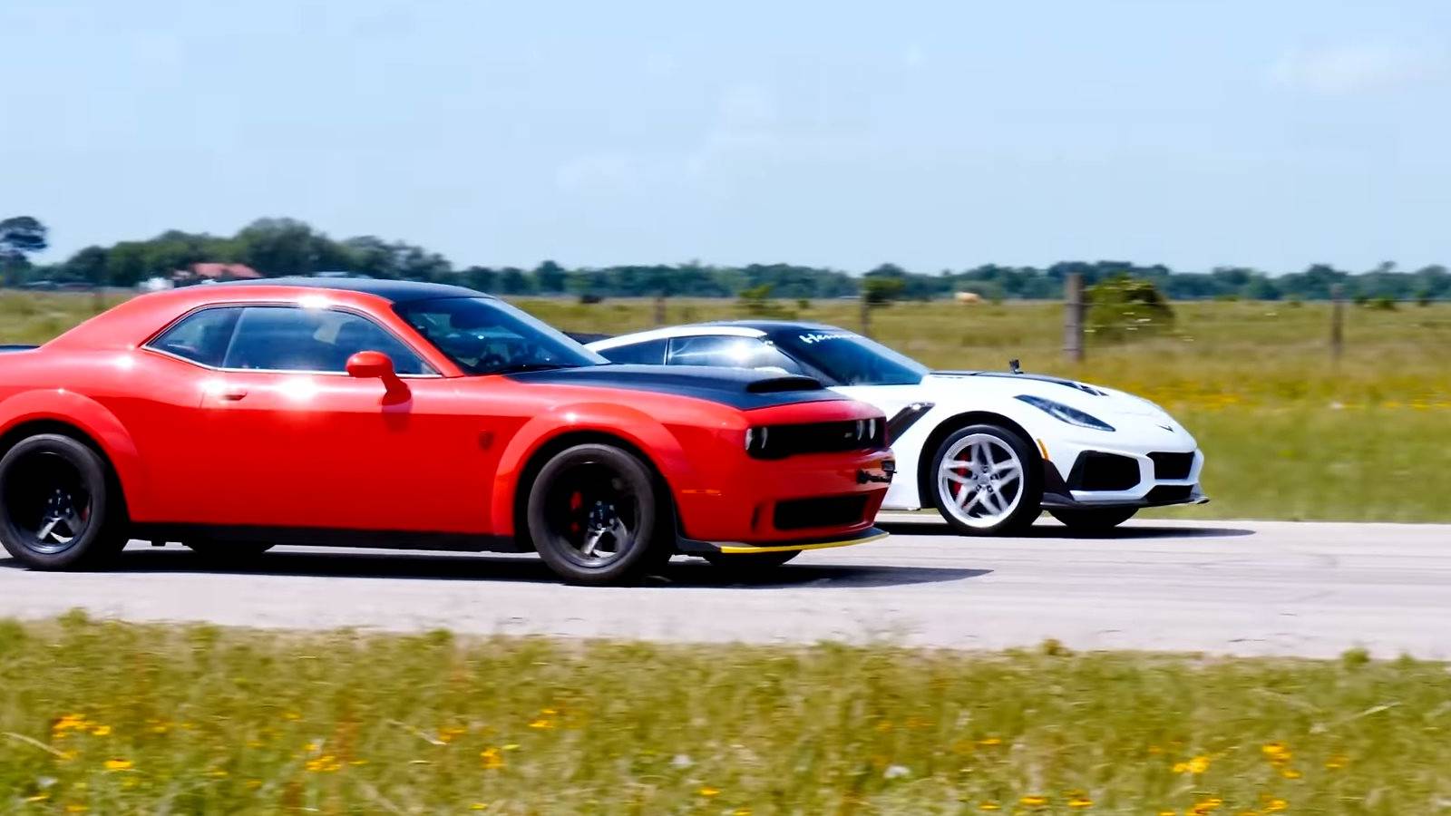 Hennessey Shows Off What 1,000 HP Corvette Can Do Against A Dodge Demon ...