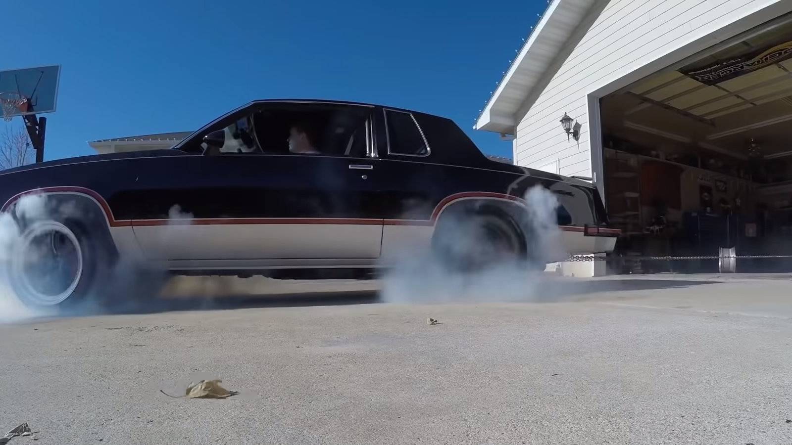 Watch An AWD Cutlass Perform Tire-Wrecking Burnout To Test Epoxy Wheel
