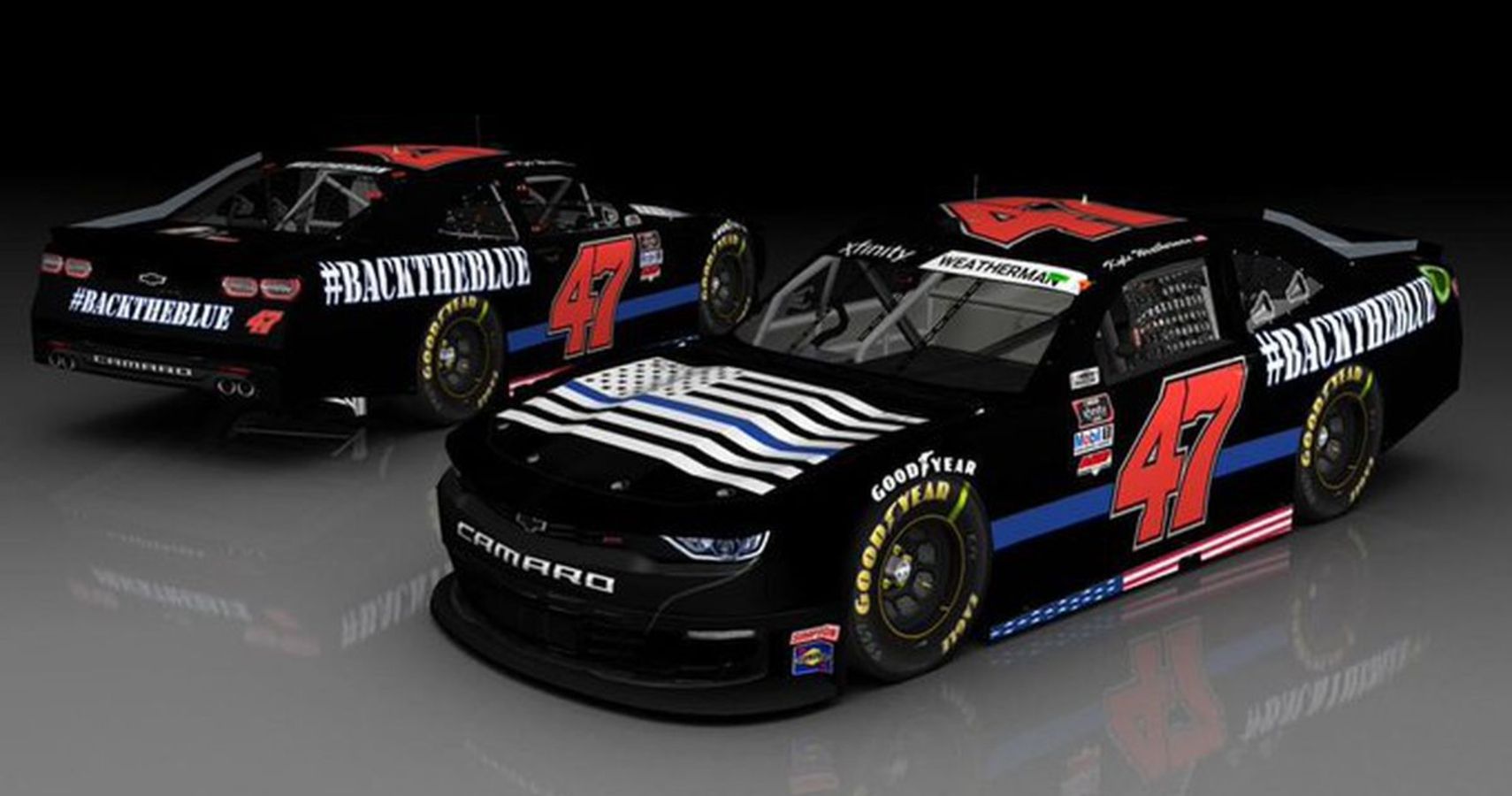 Move Over Bubba! NASCAR Team Unveils "Back The Blue" Livery