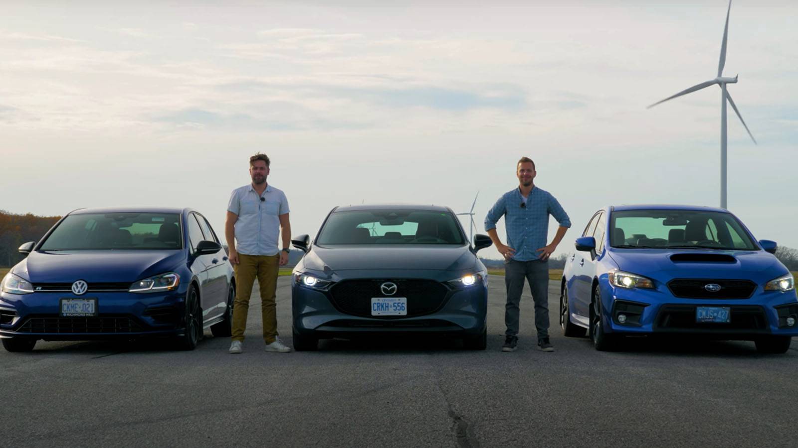 Throttle House Races New Mazda3 Turbo Vs Golf R Vs Subaru WRX