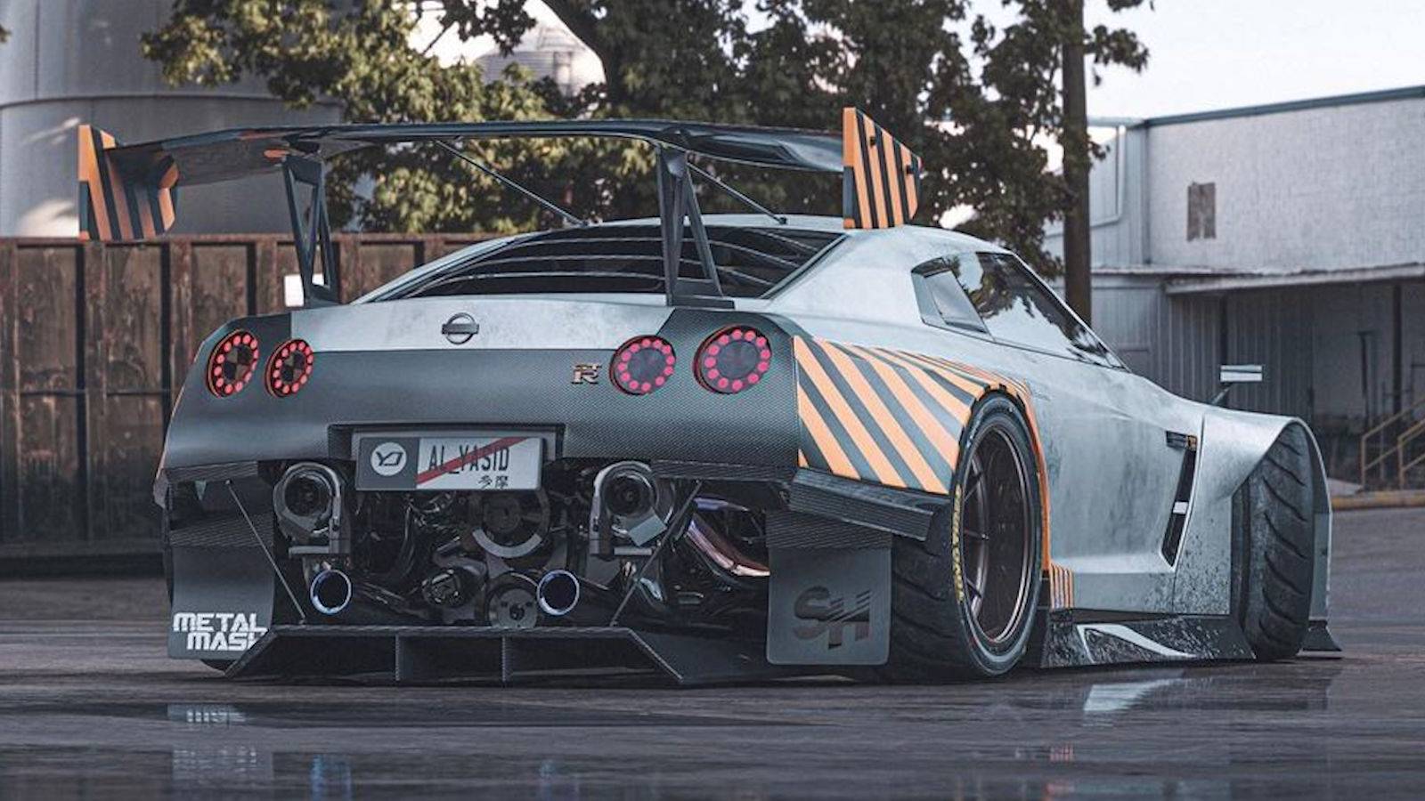 Mid-Engined R35 Nissan GT-R Lets It All Hang Out