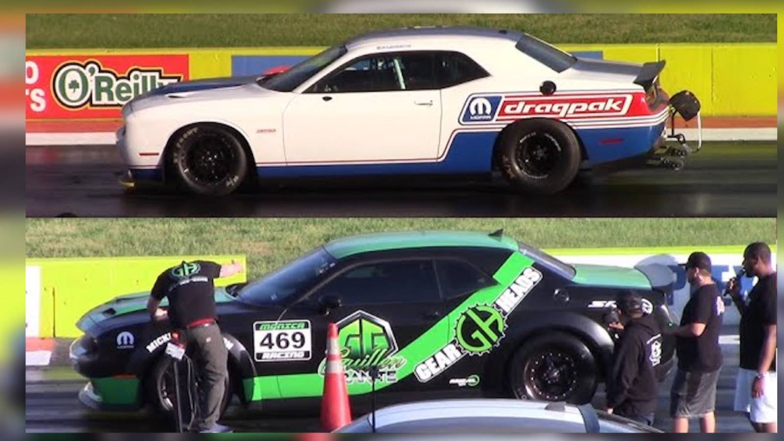 Watch This Challenger Hellcat Drag Pak Race A Modified Challenger ...