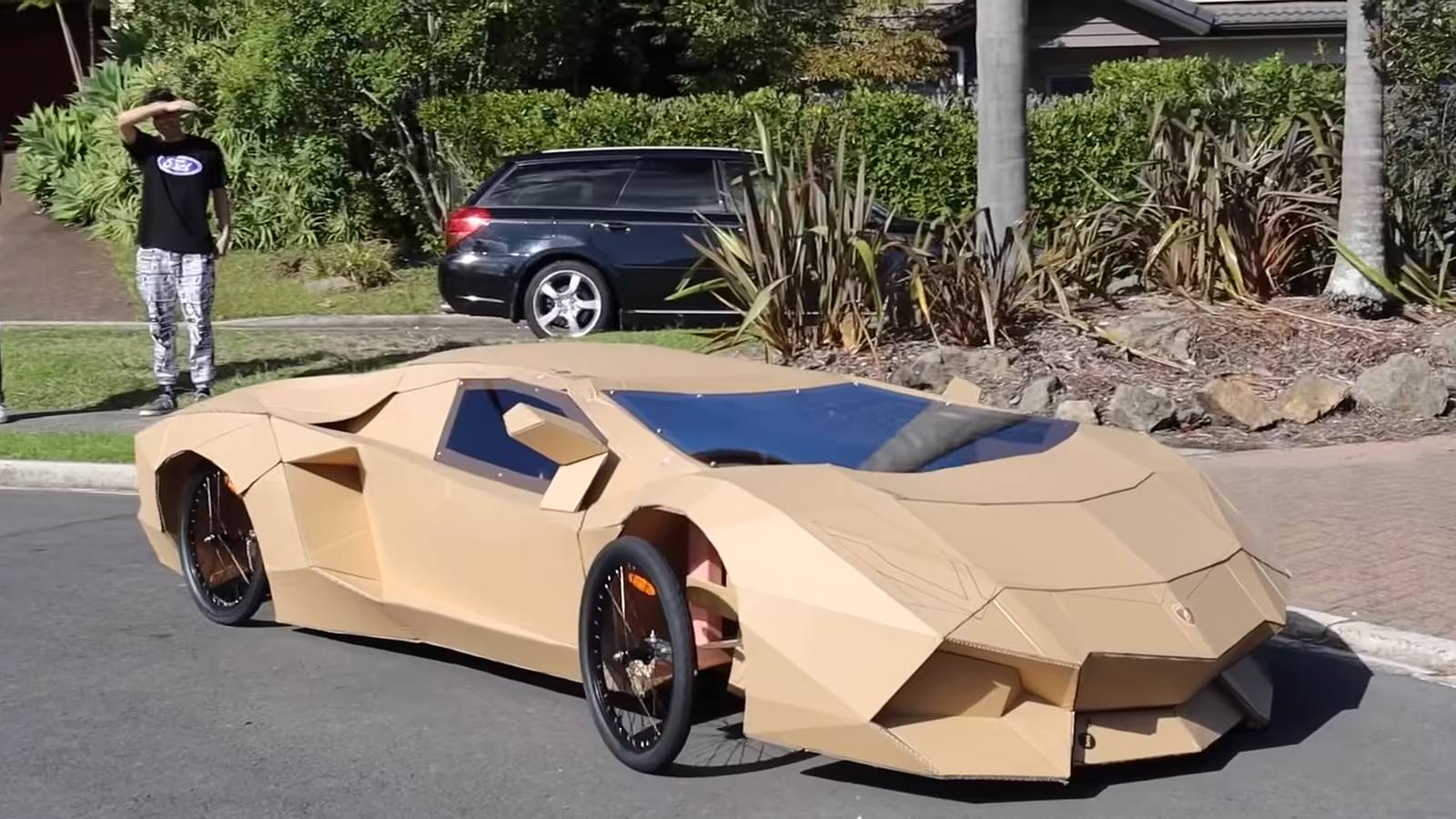 Drivable Lamborghini Replica Made From Cardboard Sells For $10K