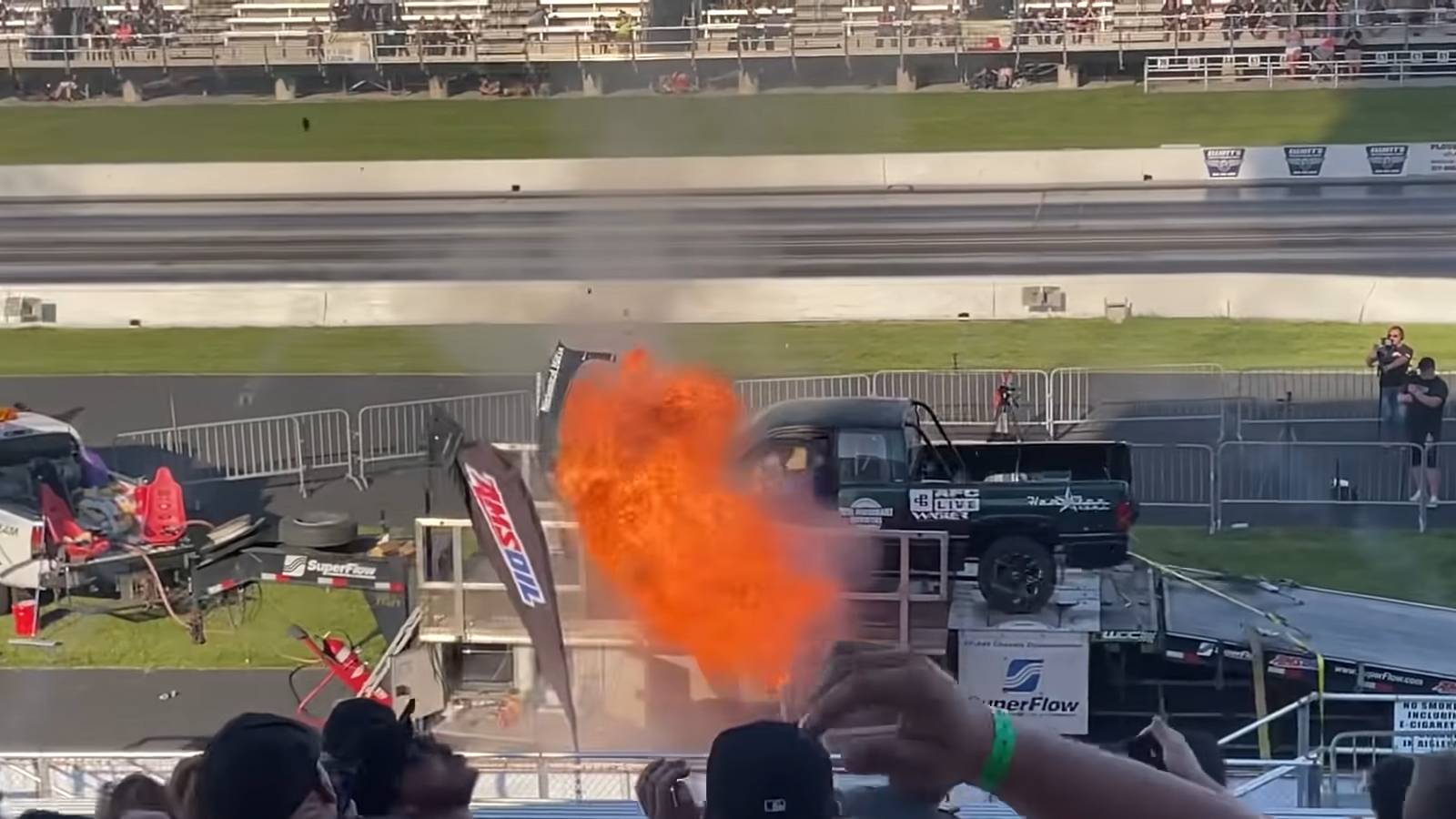 Watch: Pickup's Enormous Dyno Explosion Sends Wreckage Flying