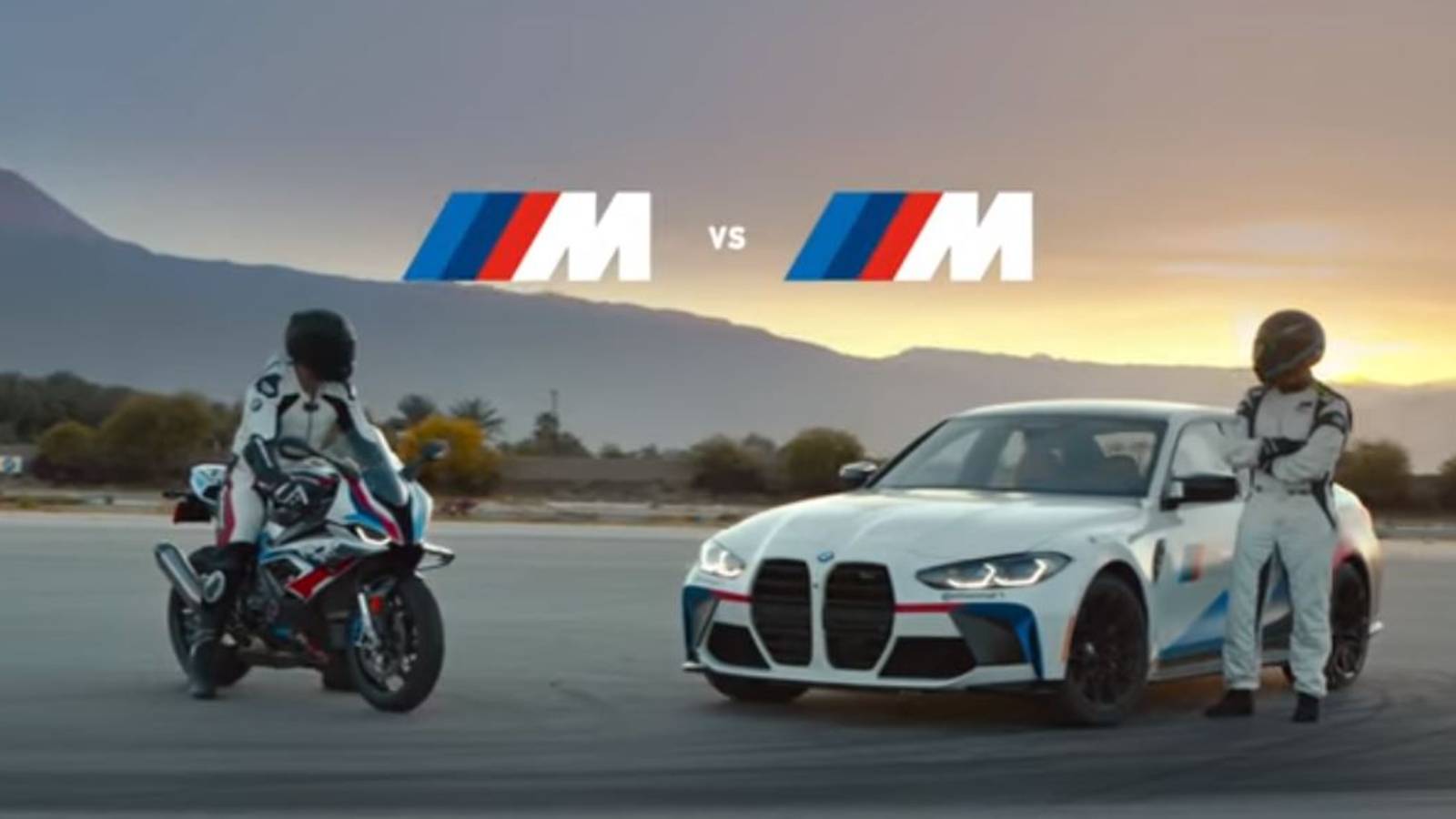 BMW Presents An M Model Battle: The Car Against The Motorcycle
