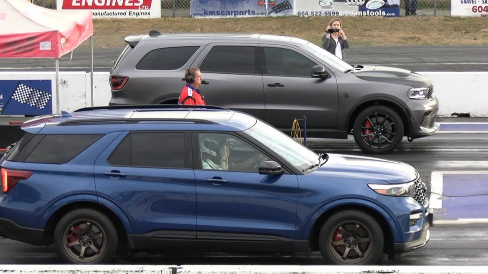Ford Explorer St Becomes Two Time Victor Over Dodge Durango Hellcat On