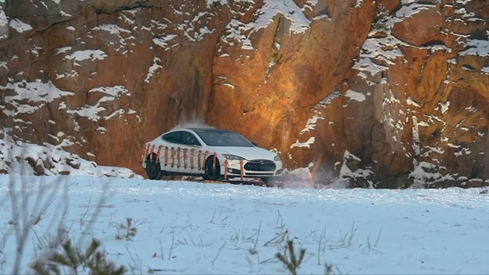 Watch A Disappointed Tesla Owner Blow Up His Model S With Dynamite