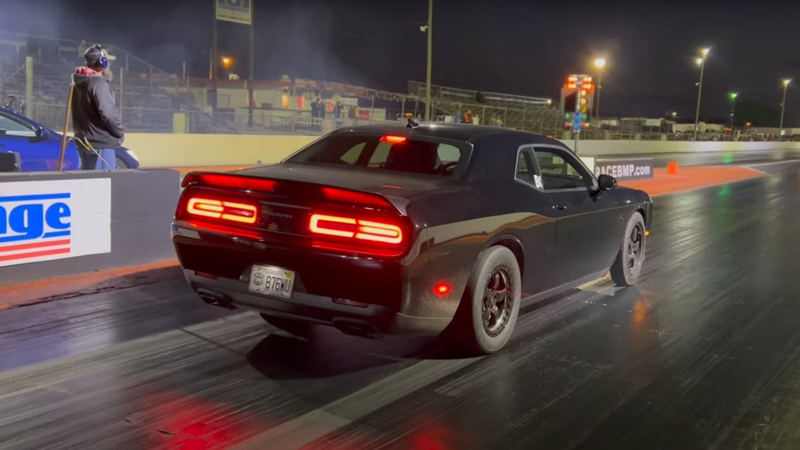 Watch This Modified Dodge Challenger Hellcat Redeye Drag Race A Tesla ...