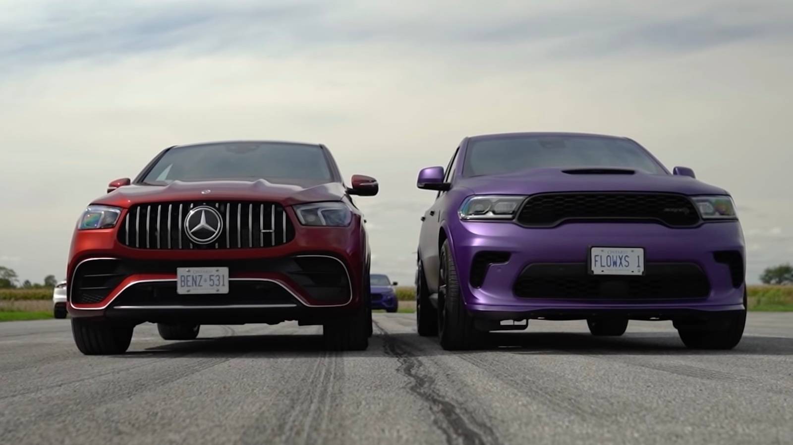 Evenly Matched Drag Race Sees Durango Hellcat Take On GLE 63 AMG S
