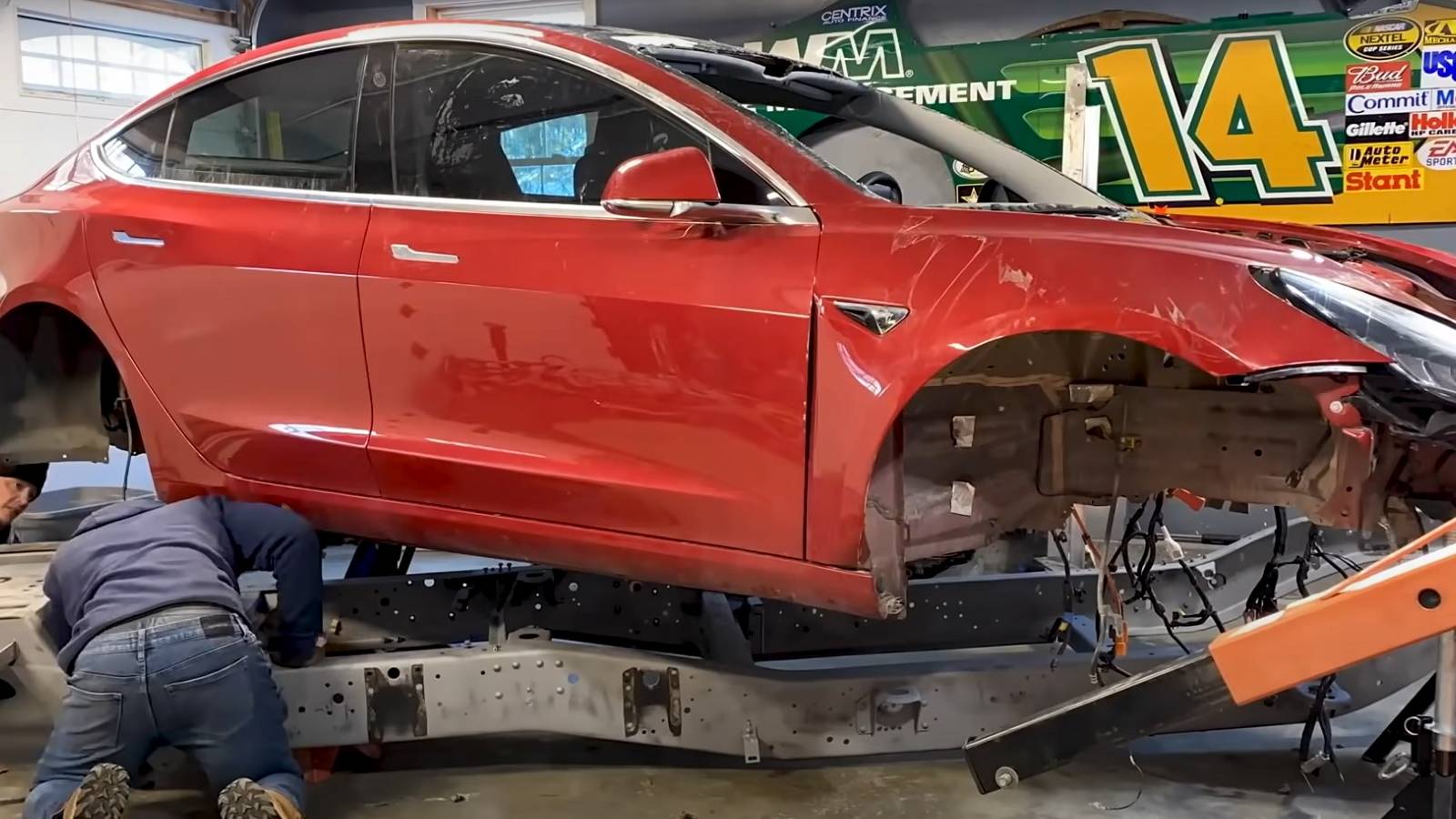 Tesla Model 3 Gets Diesel Engine From Wonder Bread Truck