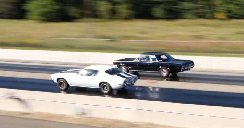 The Ultimate Drag Race: 1970 Chevrolet Z28 Camaro Vs 1965 Pontiac GTO
