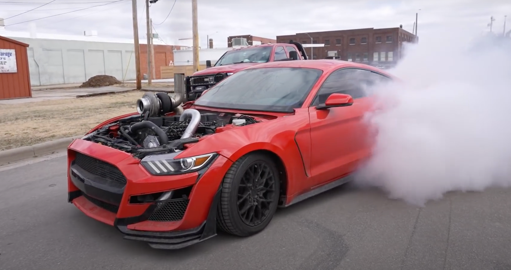 Watch This YouTuber Take A Diesel Cummins Mustang On A Road Trip