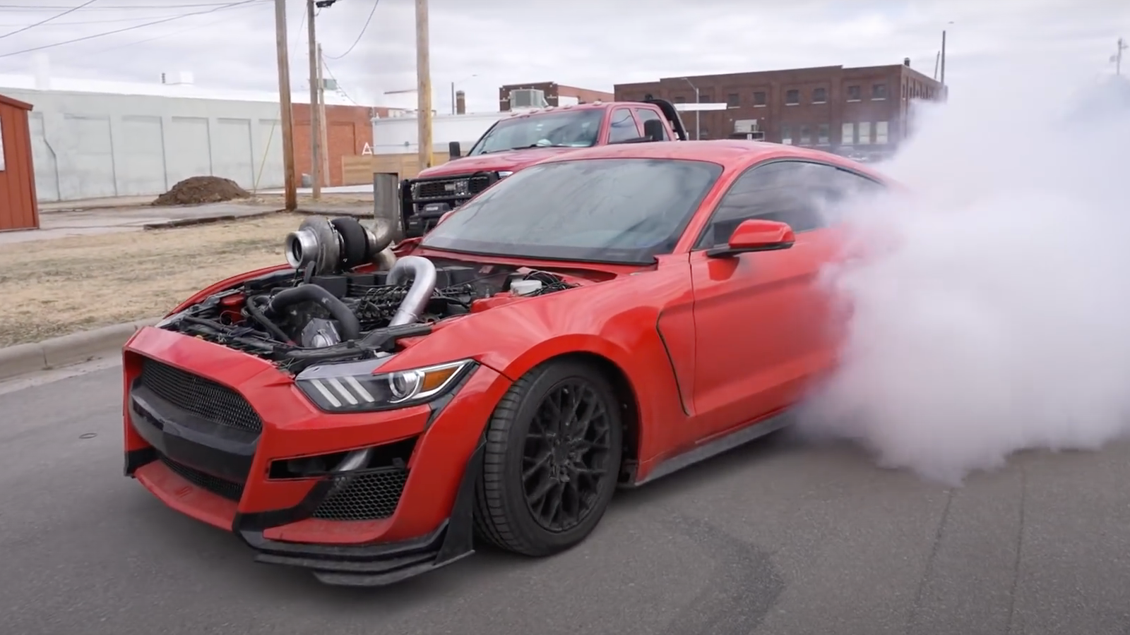 Watch This YouTuber Take A Diesel Cummins Mustang On A Road Trip