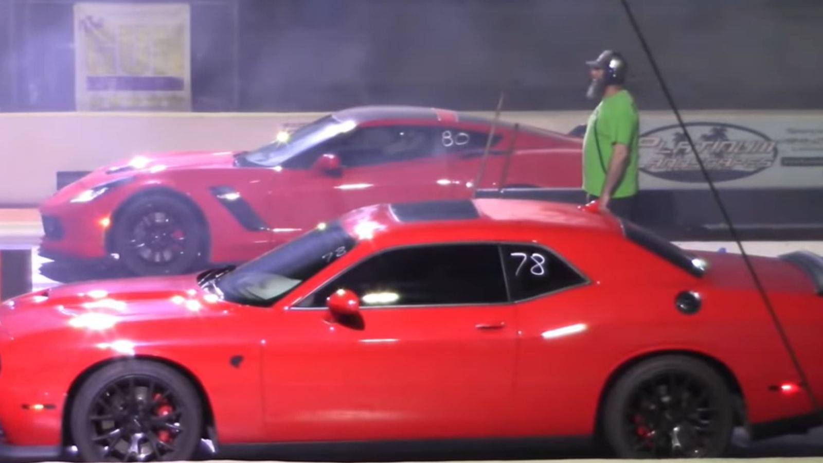 Supercharged American V8 Showdown With A Dodge Challenger Hellcat And ...