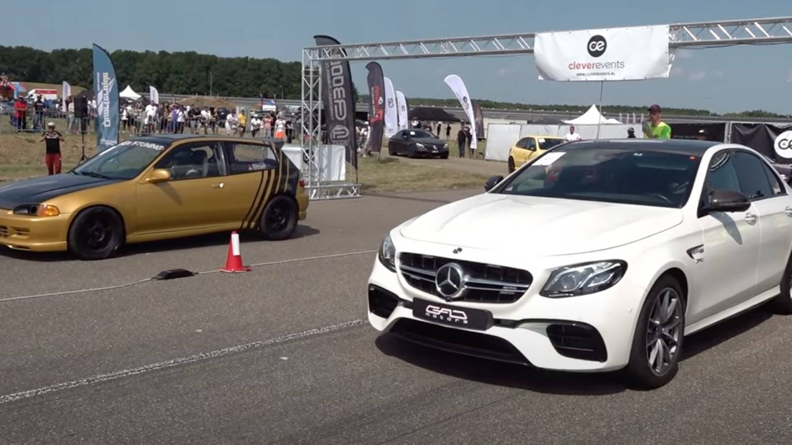 Watch This 1,050-HP Honda Civic Take On A 1,000-HP Mercedes-AMG