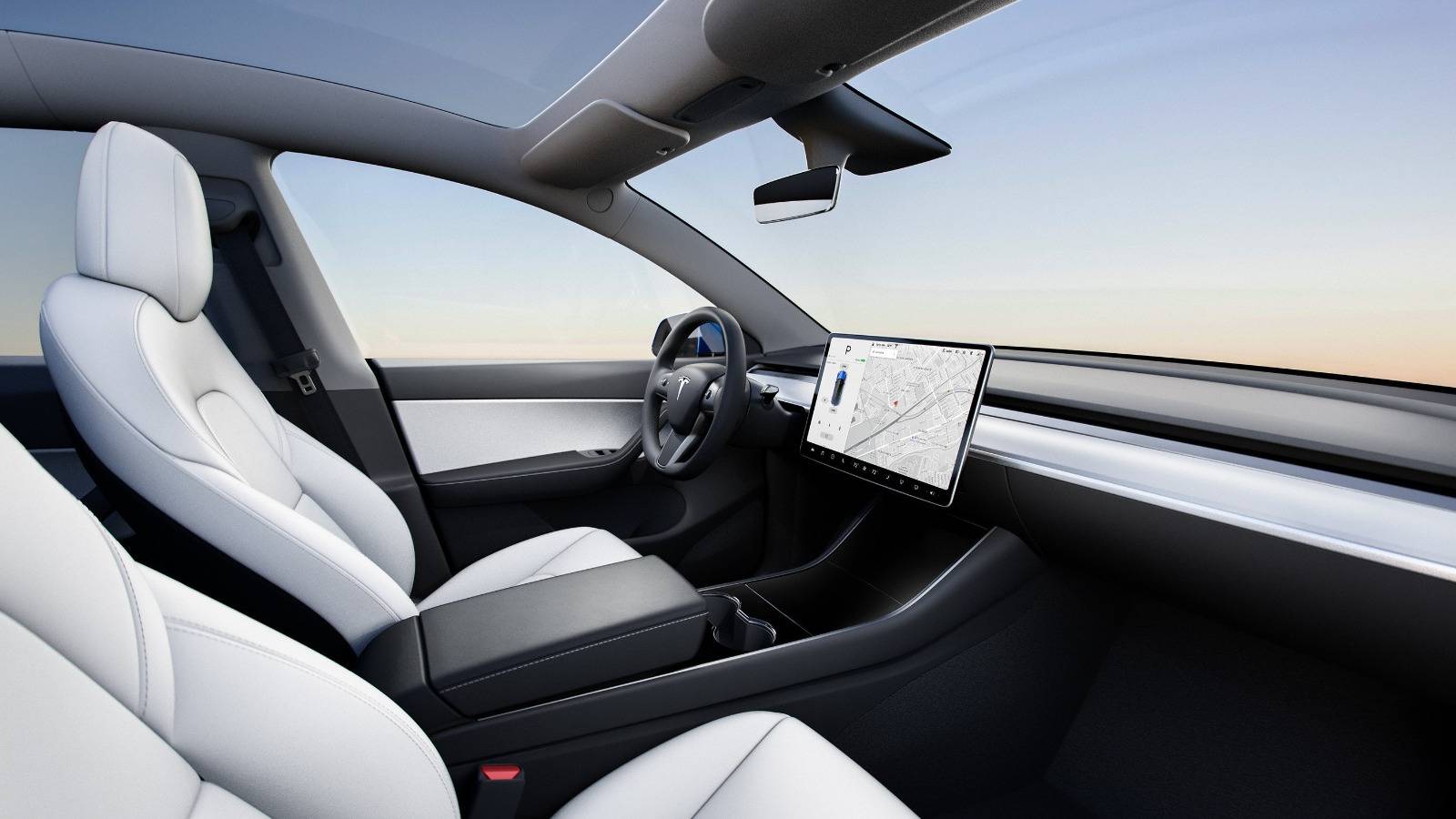 A Peek Inside The Tesla Model Y's Spartan Interior