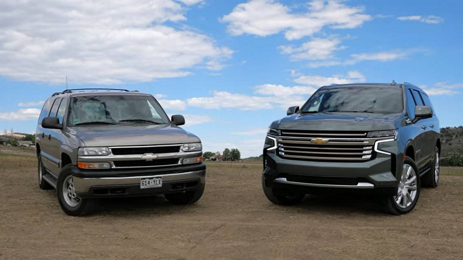 See A Comparison Between Old And New Versions Of The Chevrolet Suburban