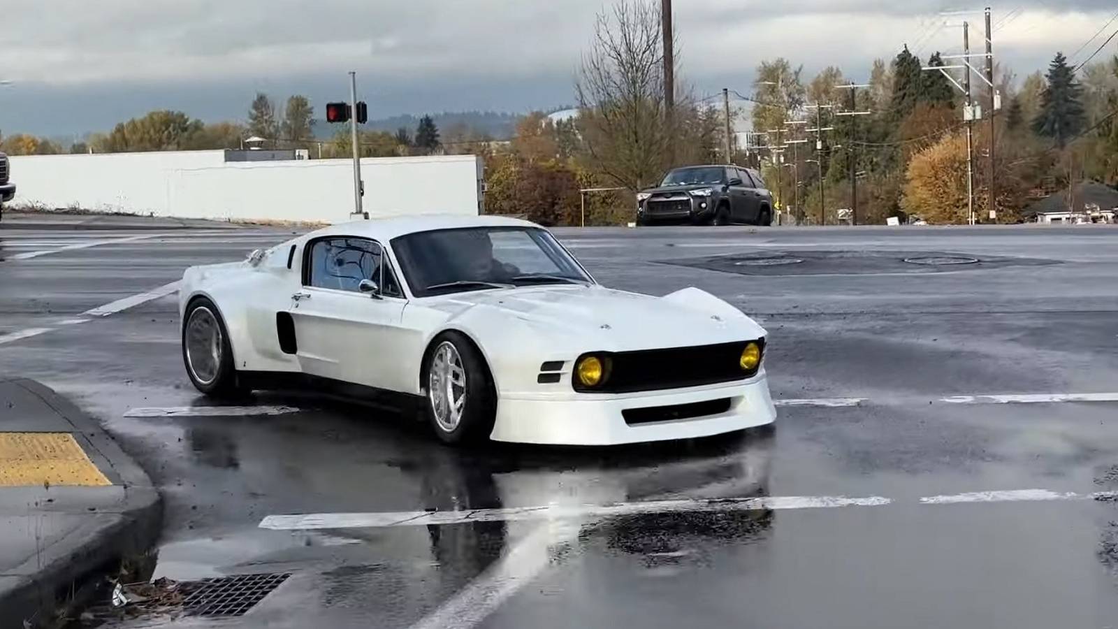 A Wide-Body Mid-Engine 1967 Ford Mustang Fastback Hits The Road For The ...