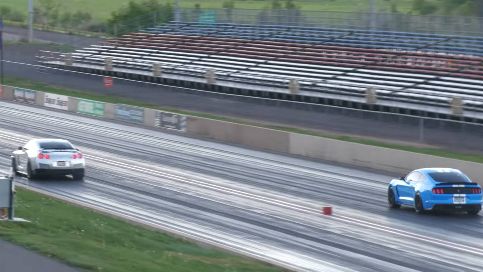 Watch As The Nissan GT-R Reigns Supreme Over A Ford Mustang GT And ...