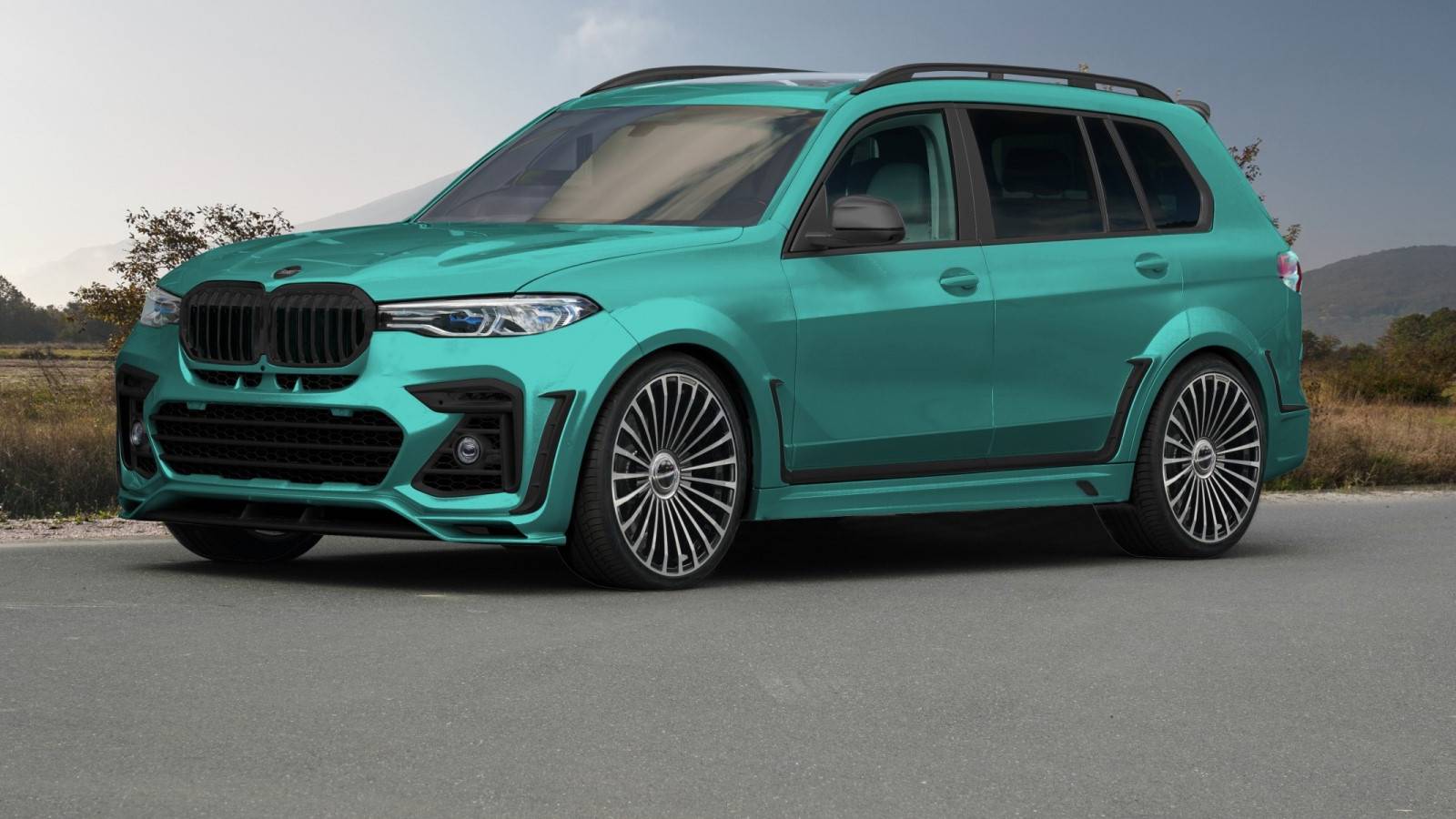 BMW X7 Gets Beefed-Up In Cyan Coutesy Of Mansory