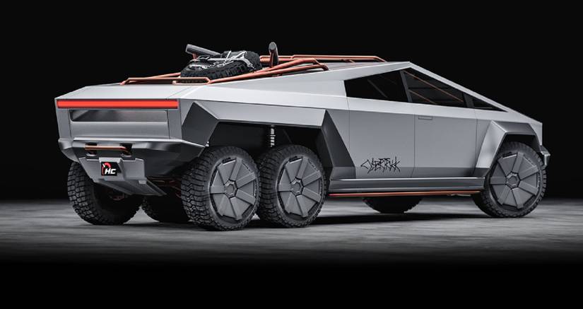 While You Wait For Tesla's Official Release Date, This Cybertruck 6x6 ...
