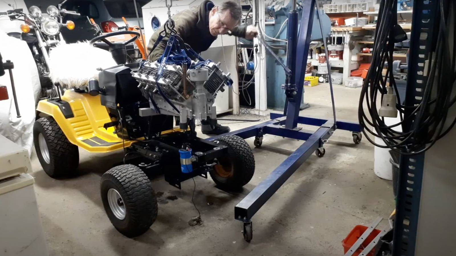 This Homebuilt V8 Powered Lawn Mower Is Simply Ridiculous