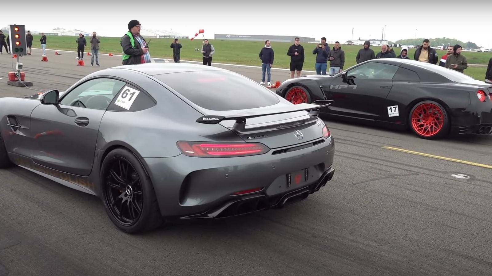 Watch The Mercedes-Benz AMG GTR Takes On A Nissan GT-R R35 And Four ...