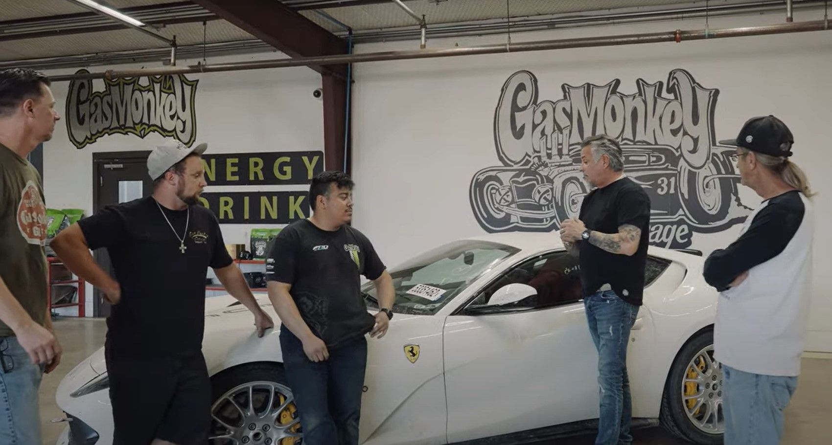 Half-Wrecked Or Not, Richard Rawlings' Ferrari 812 Pulls In A Crowd