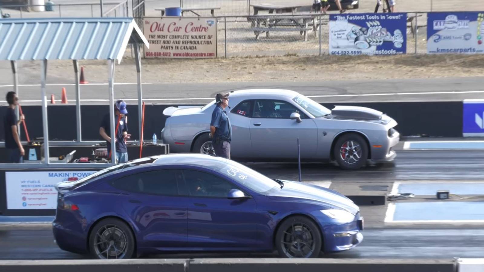 Electrifying Showdown: Tesla Model S Plaid Vs 1,000-HP Dodge Challenger ...