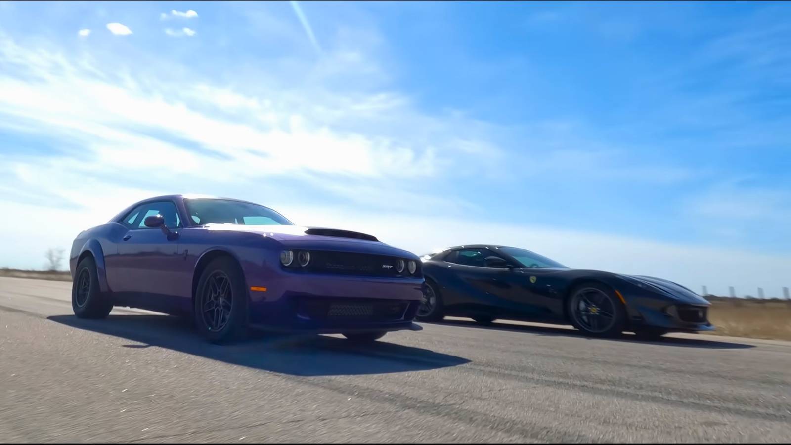 Dodge Vs Ferrari: Demon 170 Battles 812 GTS In An Epic Drag Race