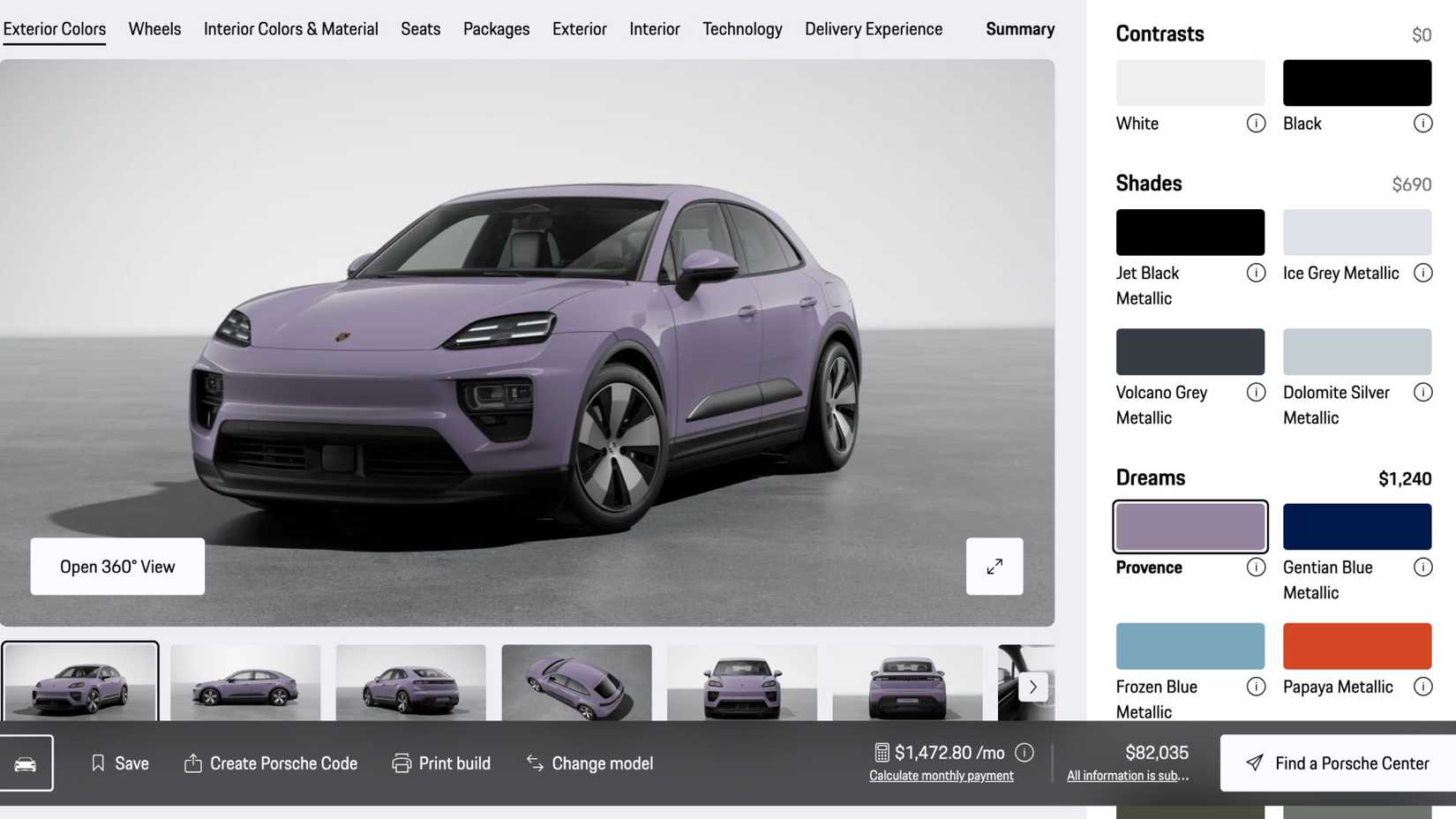 A Detailed Tour Through the Porsche Macan Electric Configurator's Features
