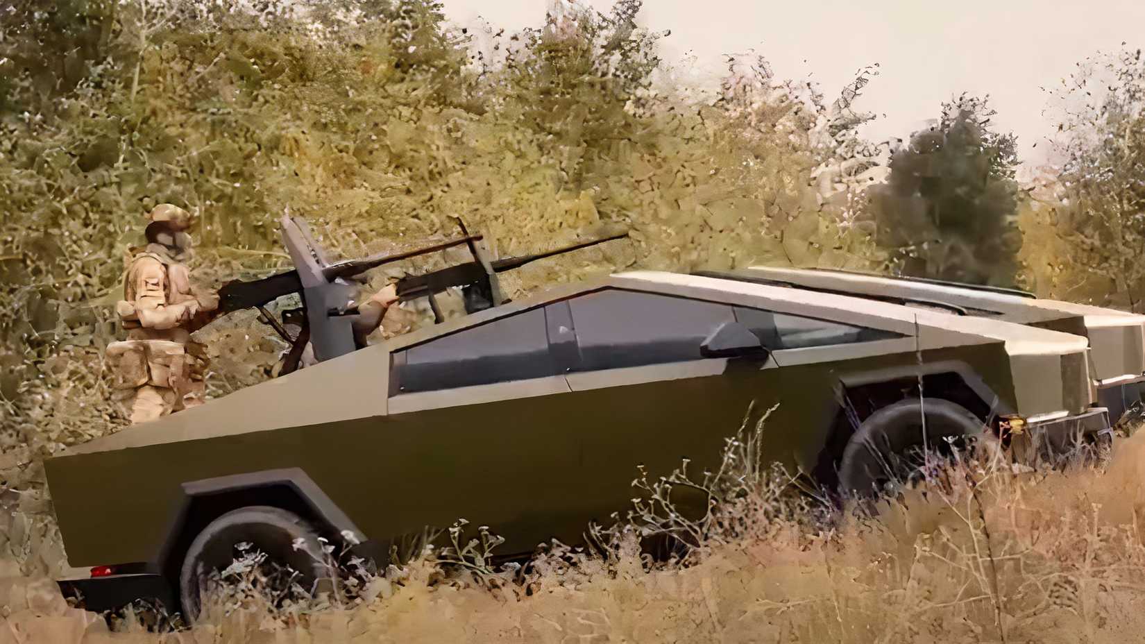 Russian Forces Weaponize Tesla Cybertrucks With Machine Guns