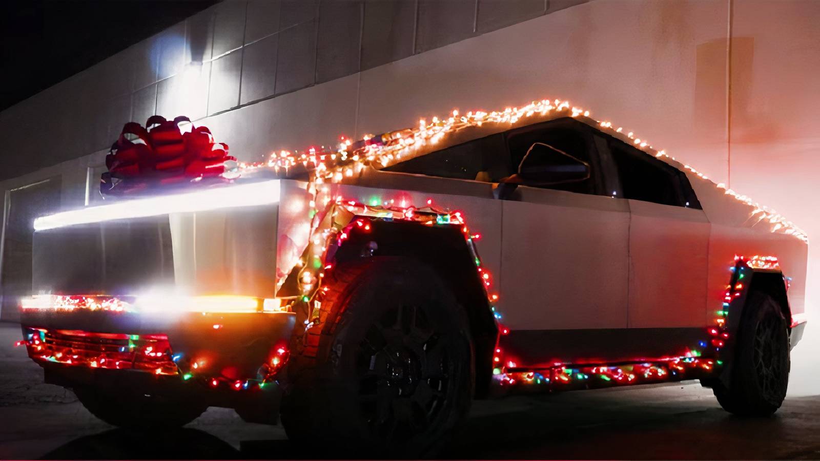 Cybertruck Lightshow Add To Christmas Playlist