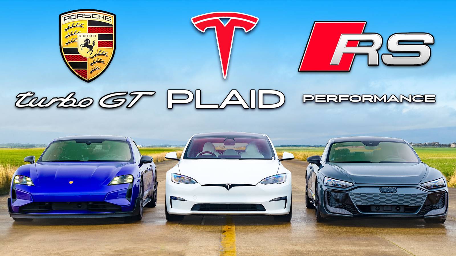 Ultimate Electric Sedan Race: Tesla Model S Plaid, Porsche Taycan Turbo ...