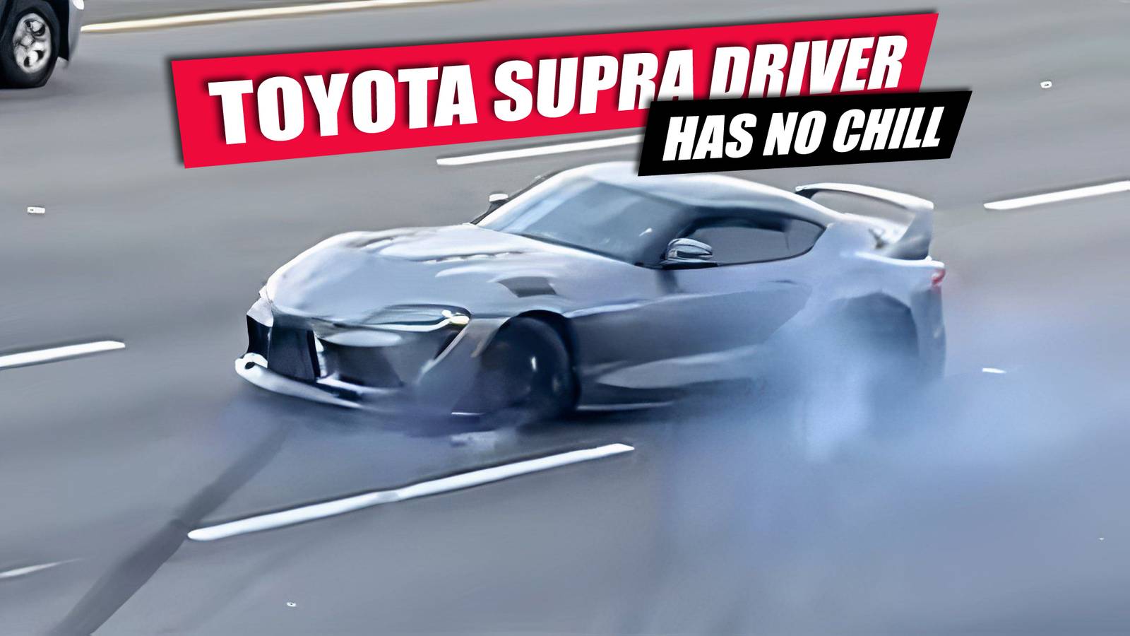 Toyota Supra Crashes On Highway