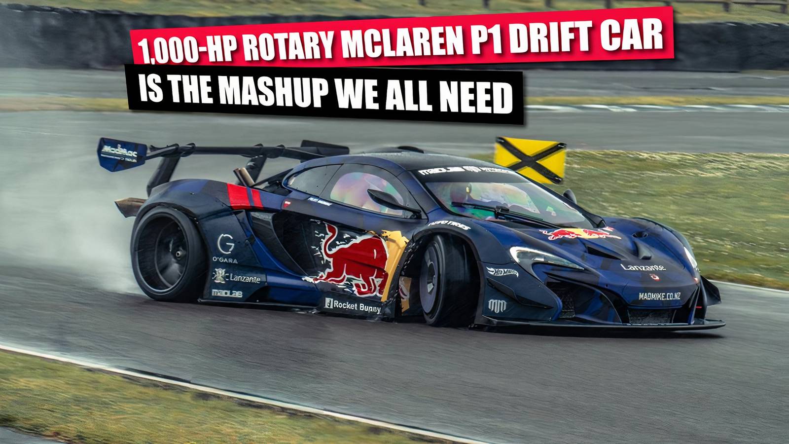 This 1,000-HP Rotary-Powered McLaren P1 Drift Car Is The Mashup We All Need