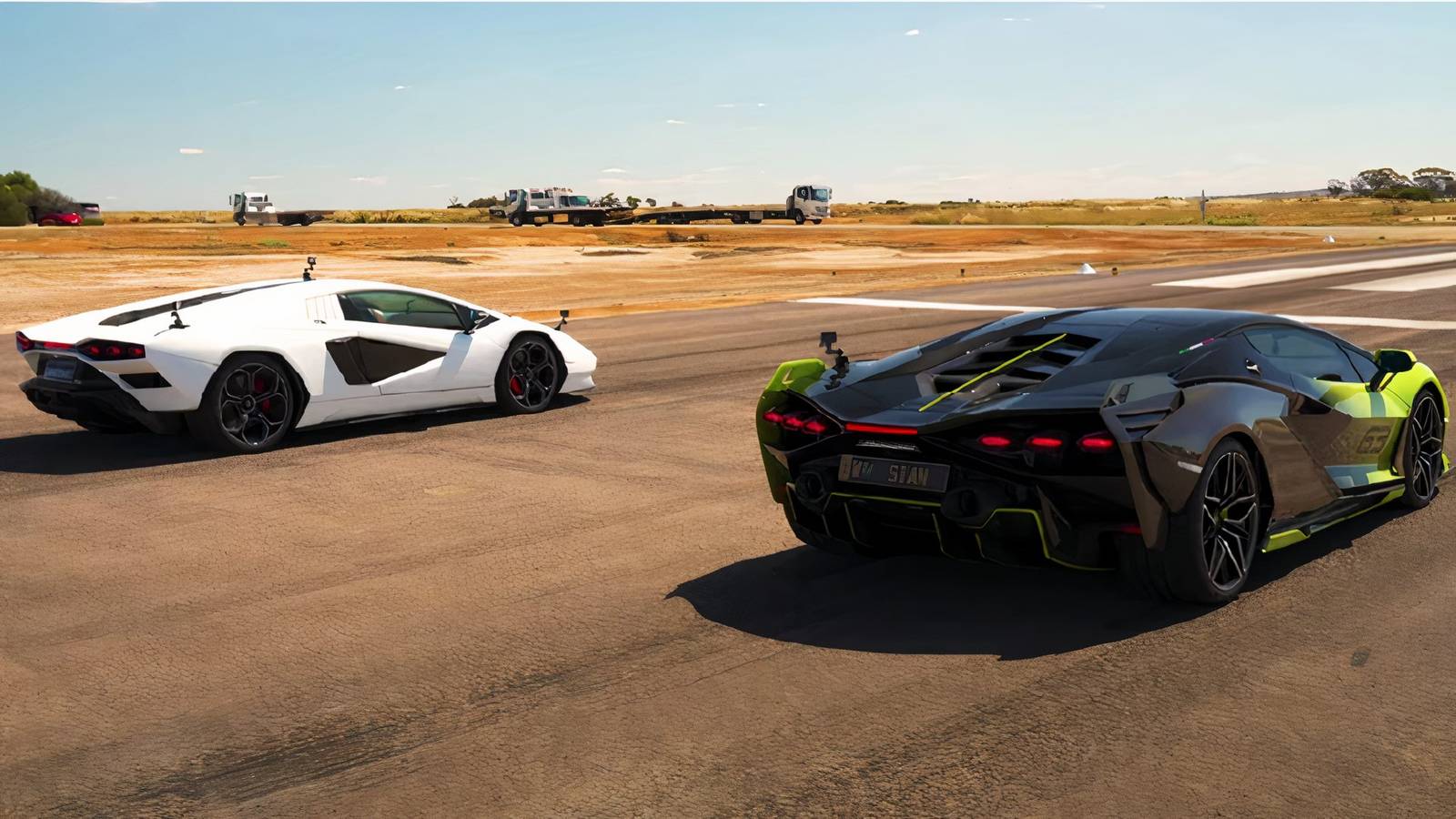 Drag Race: Lambo Sian vs. Countach
