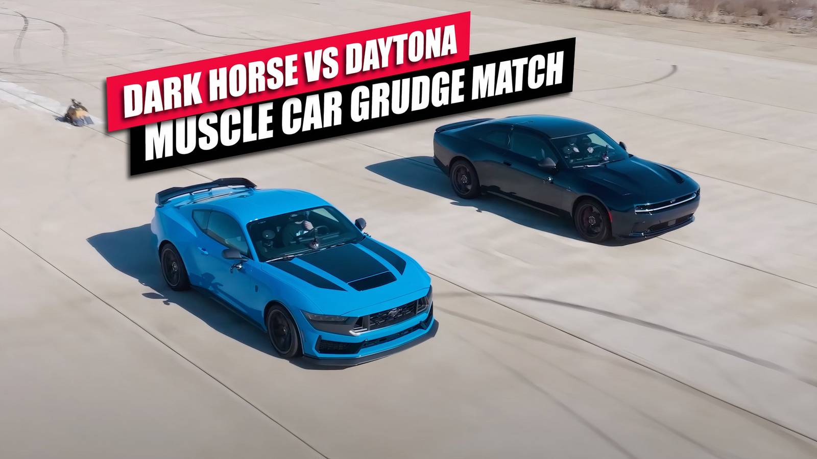Ford Mustang Dark Horse Races Dodge Charger Daytona For Muscle Superiority