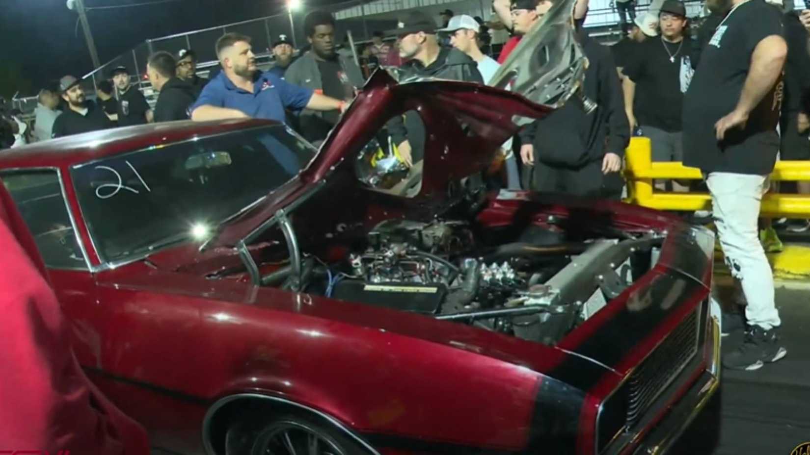 1968 Camaro Explodes On Starting Line During Drag Race