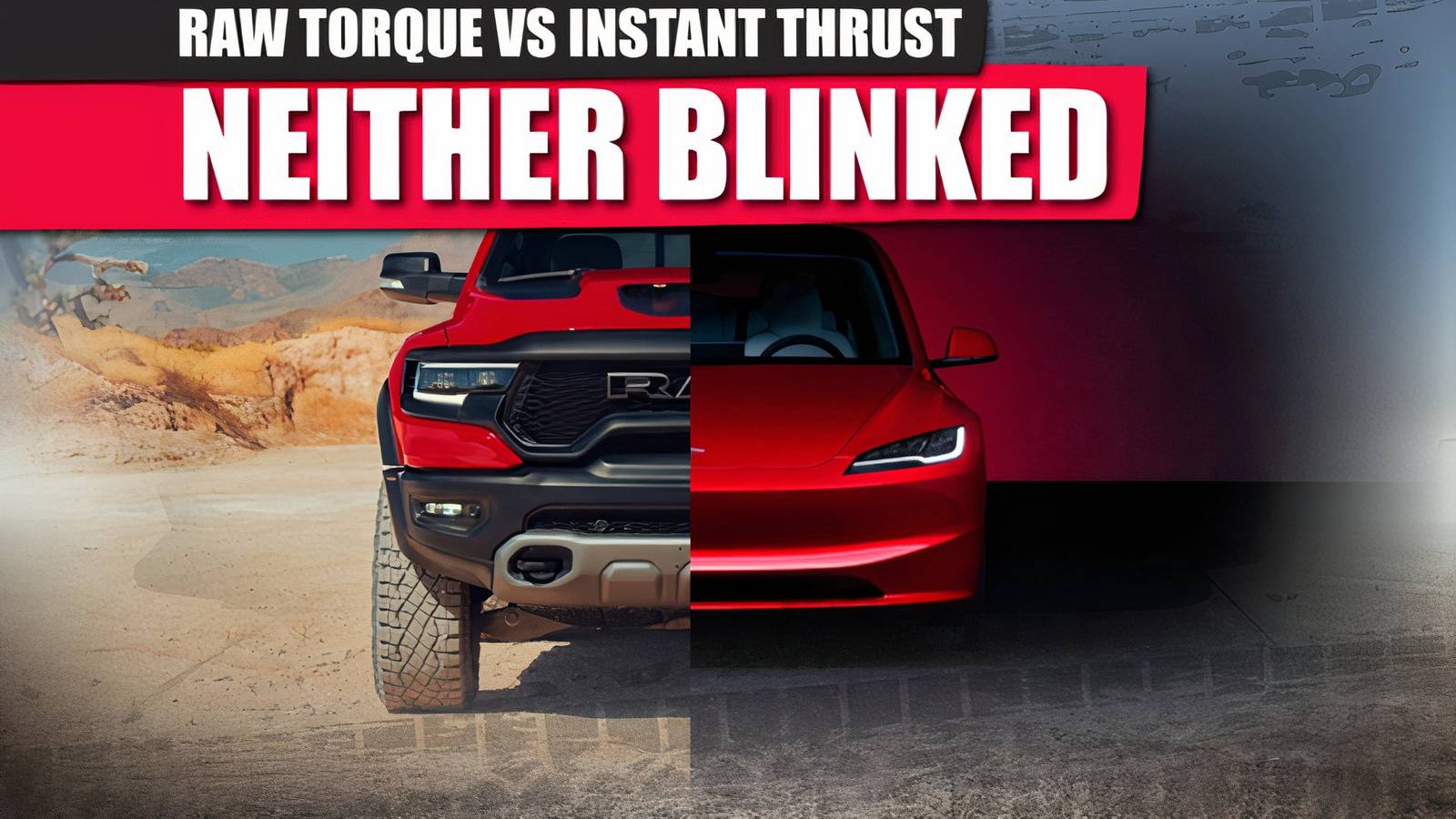 Hellcat Vs High Voltage: Ram TRX And Tesla Model 3 Go Head-to-head