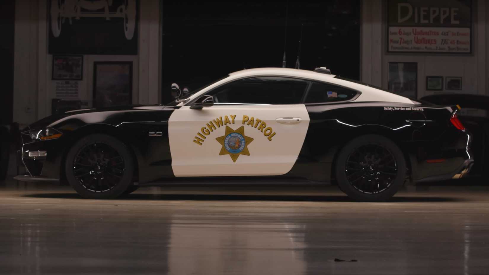 Jay Leno Drives A Ford Mustang CHP 40th Anniversary Tribute