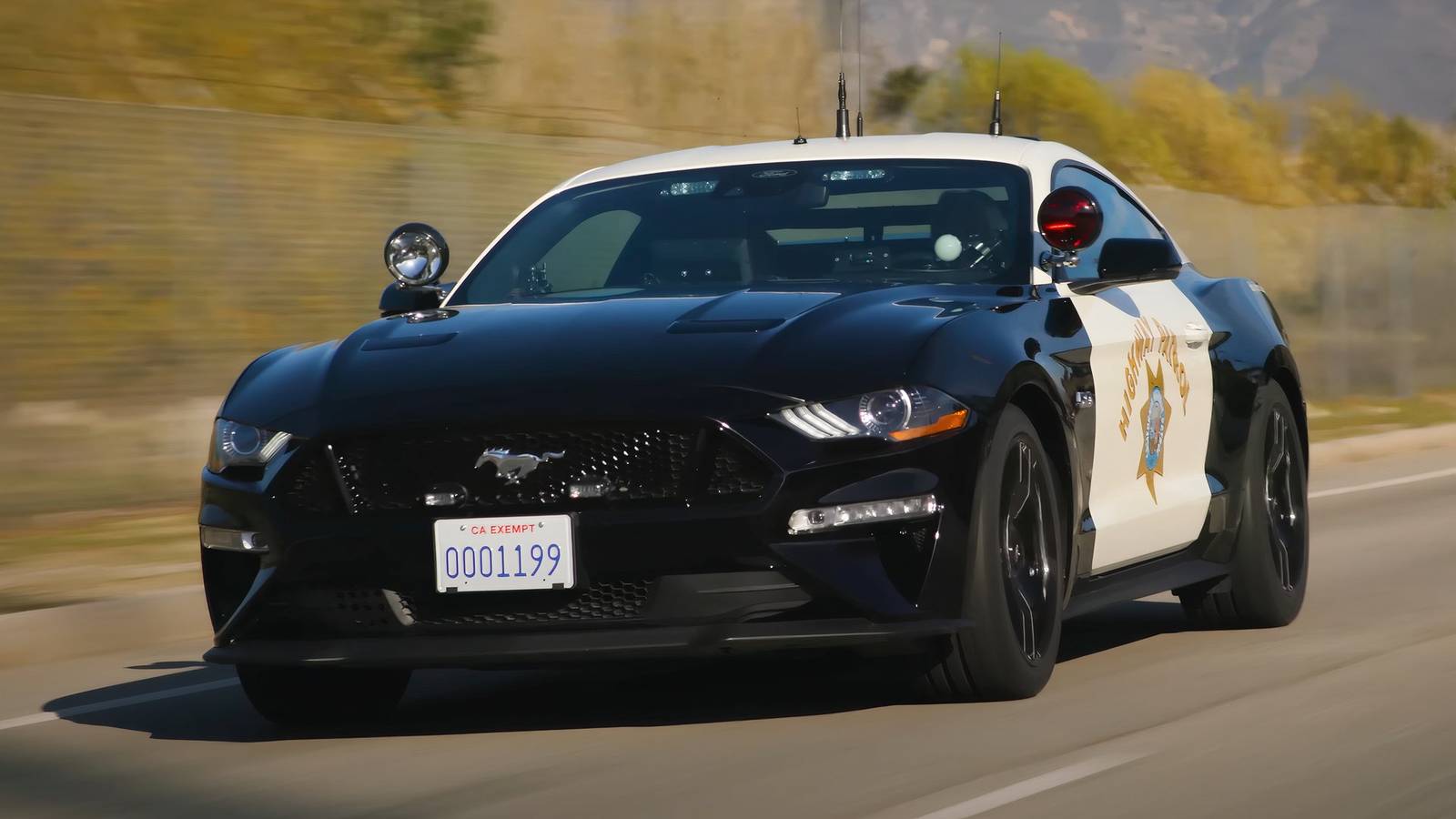 Jay Leno Drives A Ford Mustang CHP 40th Anniversary Tribute