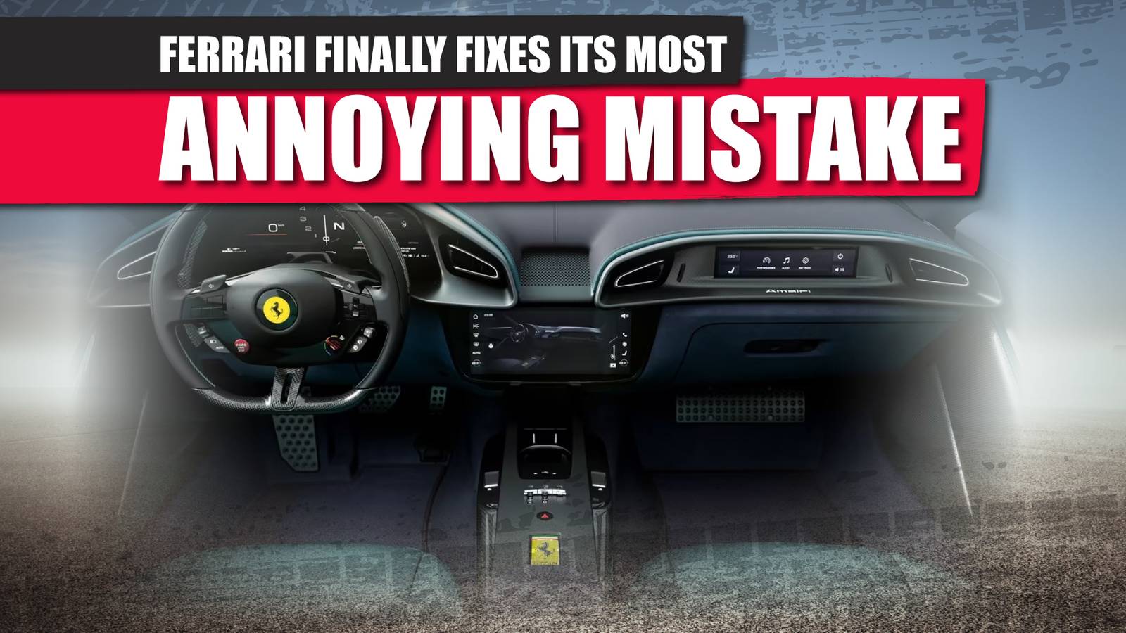 Ferrari Ditches Haptic Controls For Real Buttons, Starting With Amalfi