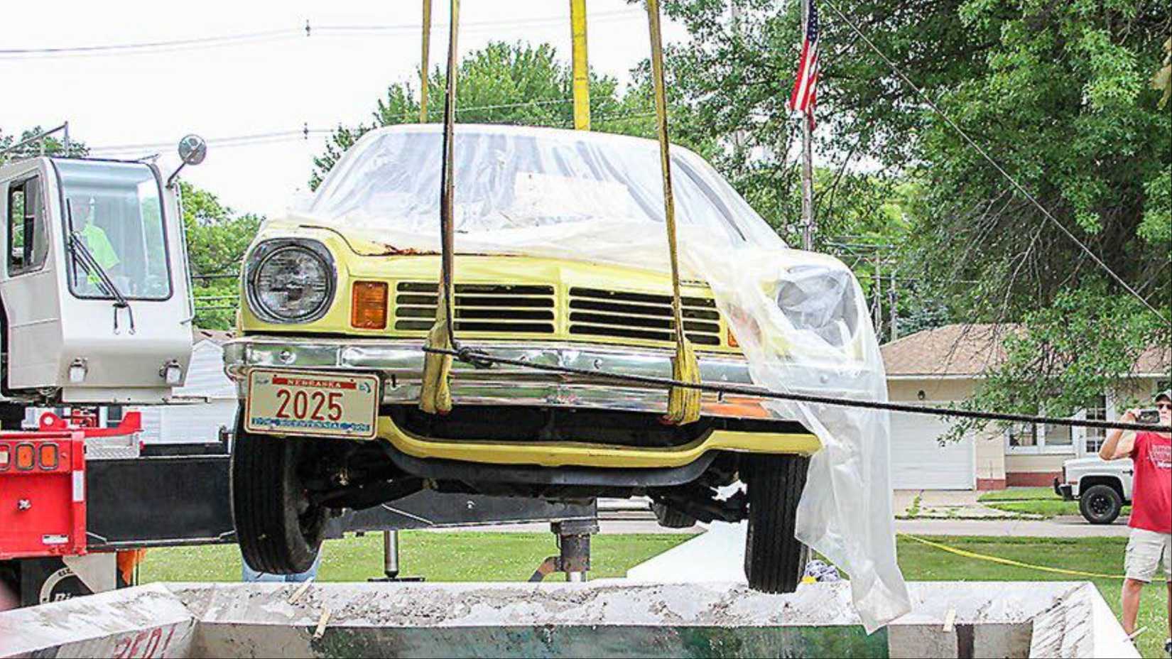 Nebraska Unearths 1975 Chevy Vega From World’s Largest Time Capsule