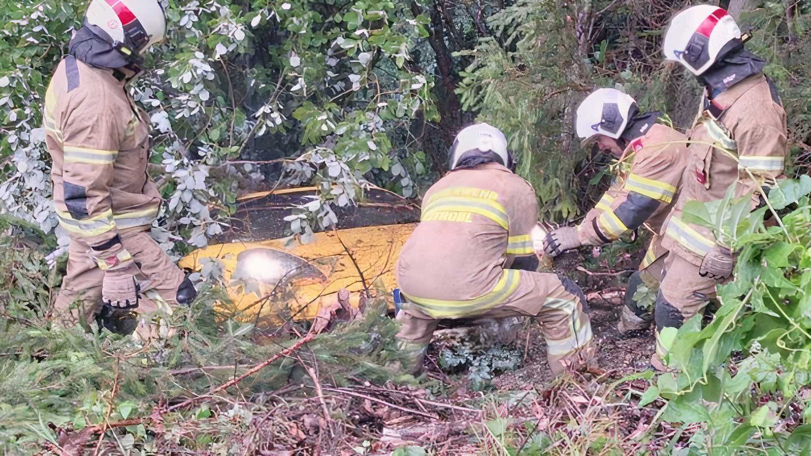 Supercar Crash Leaves Iconic Porsche Stuck Between Trees