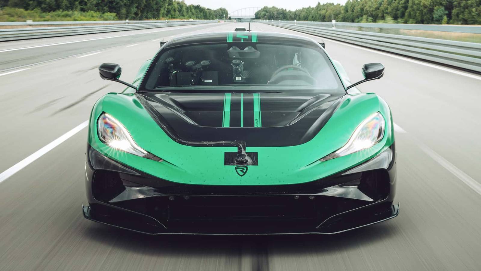 Rimac Nevera R Leaves Koenigsegg Regera In The Mirror