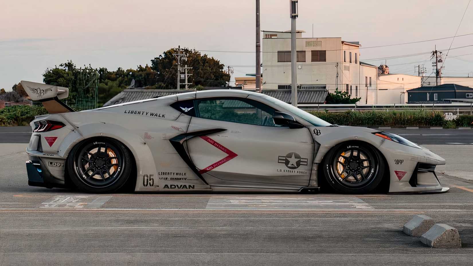 Widebody Glory: Liberty Walk Drops Fighter Jet-Inspired C8 Corvette