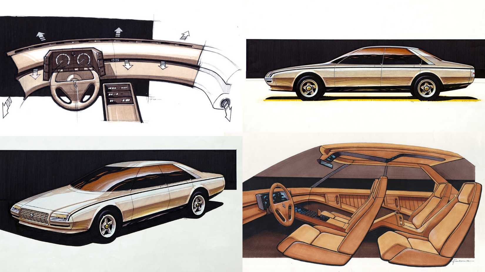 Pininfarina Presented The First Ferrari Sedan In 1980: Flat-12-Engined ...